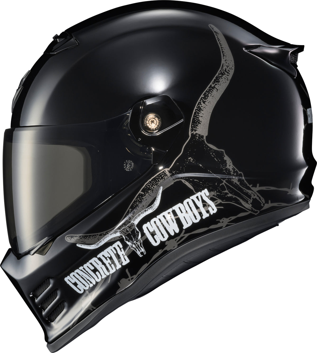 SCORPION EXO Covert Fx Full Face Helmet Concrete Cowboys Gloss Blk 3x ...